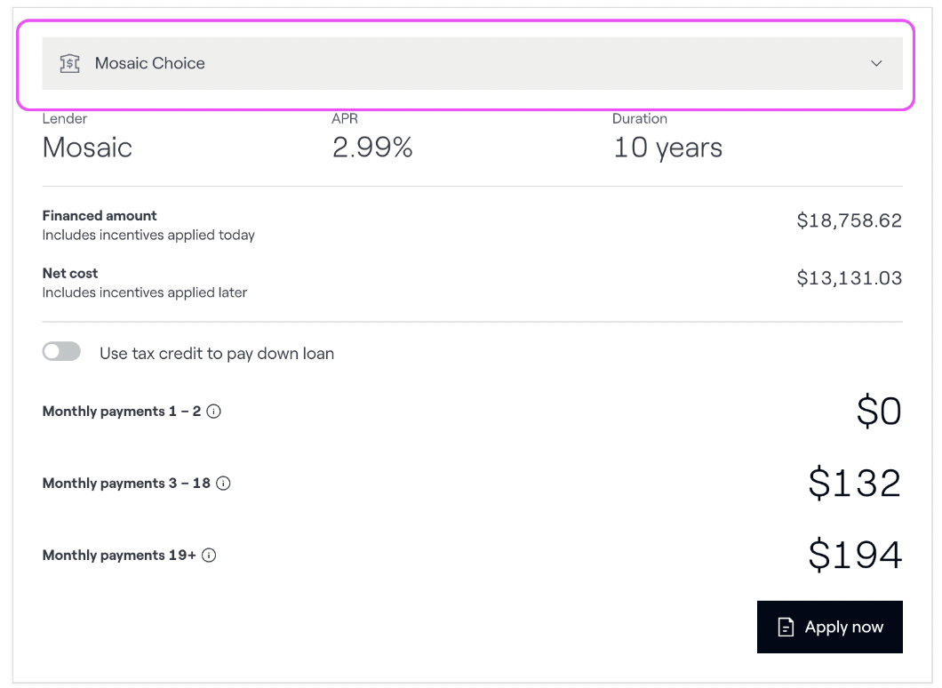 How to Configure your Mosaic Financing Integration – Aurora Solar Help ...