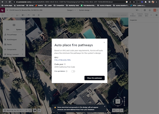 How to Place Fire Pathways – Aurora Solar Help Center