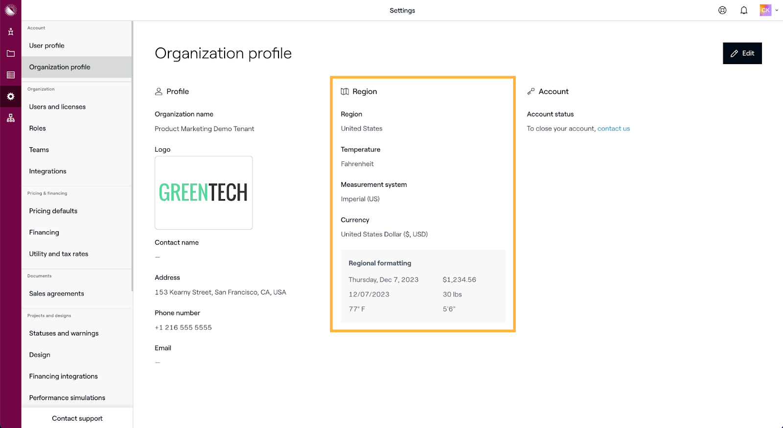Informations générales sur l'entreprise et paramètres - Configuration du compte – Centre d'aide ...