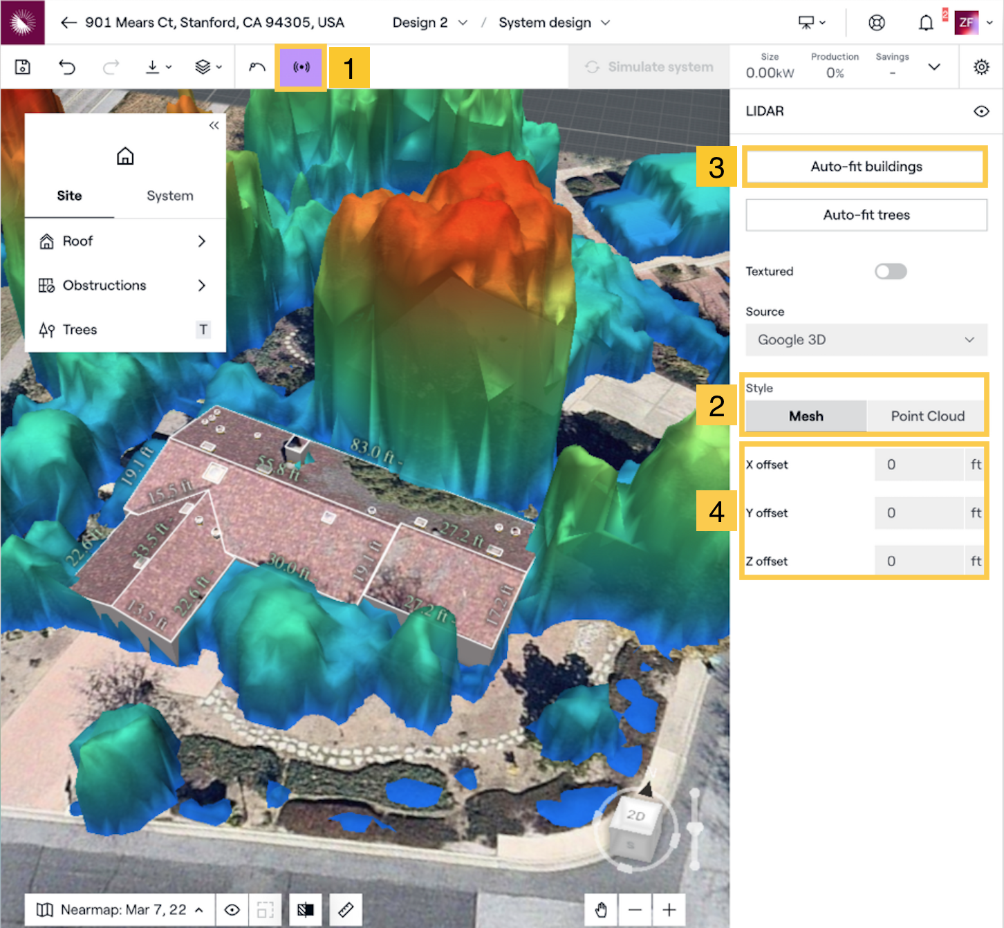 Tips for an accurate site model: LIDAR – Aurora Solar Help Center
