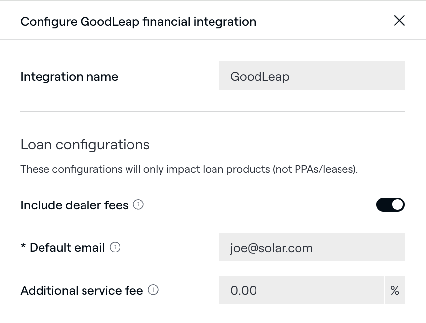 How to Configure the GoodLeap Integration – Aurora Solar Help Center