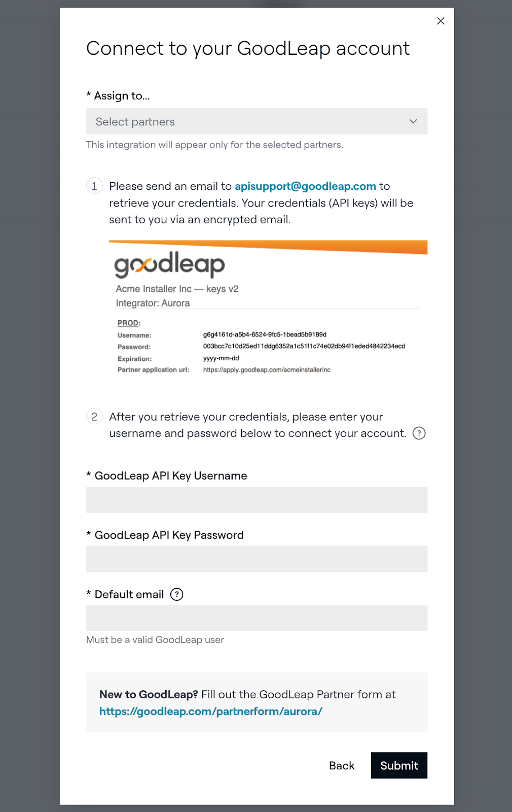 Comment configurer l'intégration de GoodLeap – Centre d'aide d'Aurora Solar